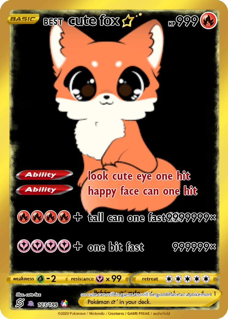cute fox - goku | Pokécardmaker.net