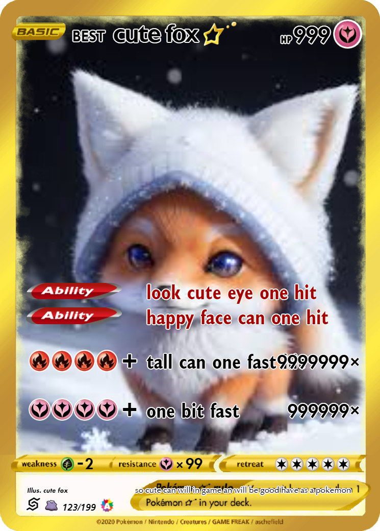 cute fox - goku | Pokécardmaker.net