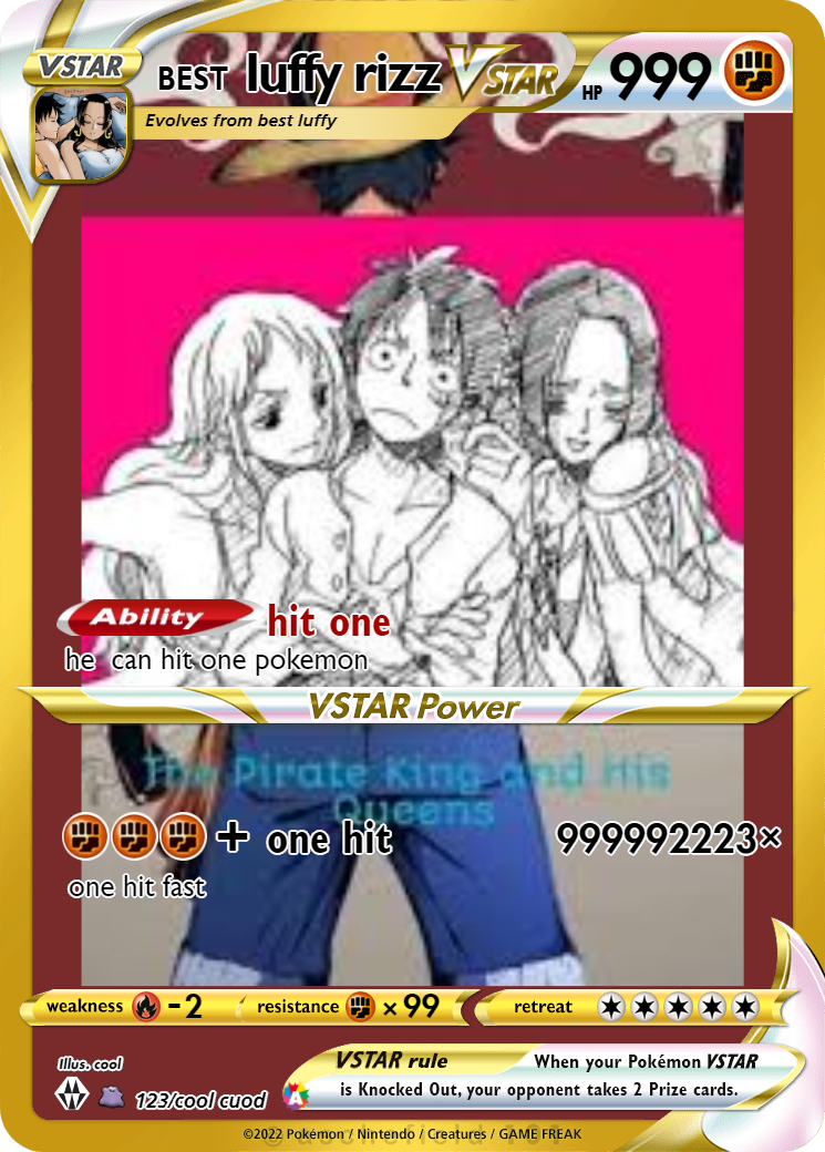 luffy rizz - goku | Pokécardmaker.net