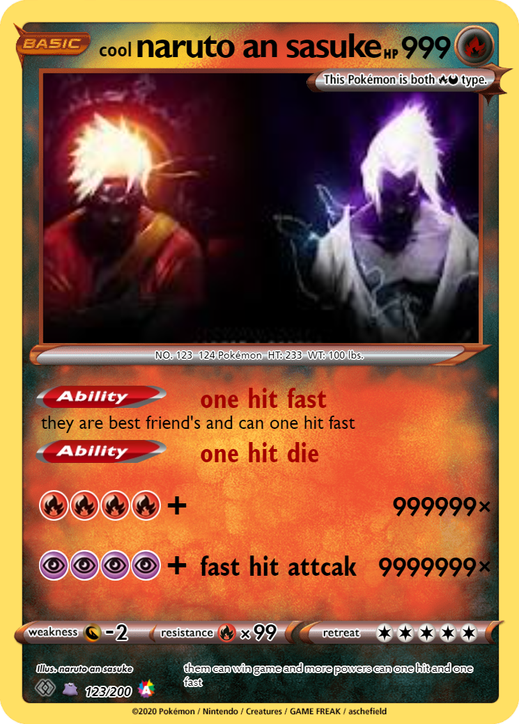 naruto an sasuke - goku | Pokécardmaker.net