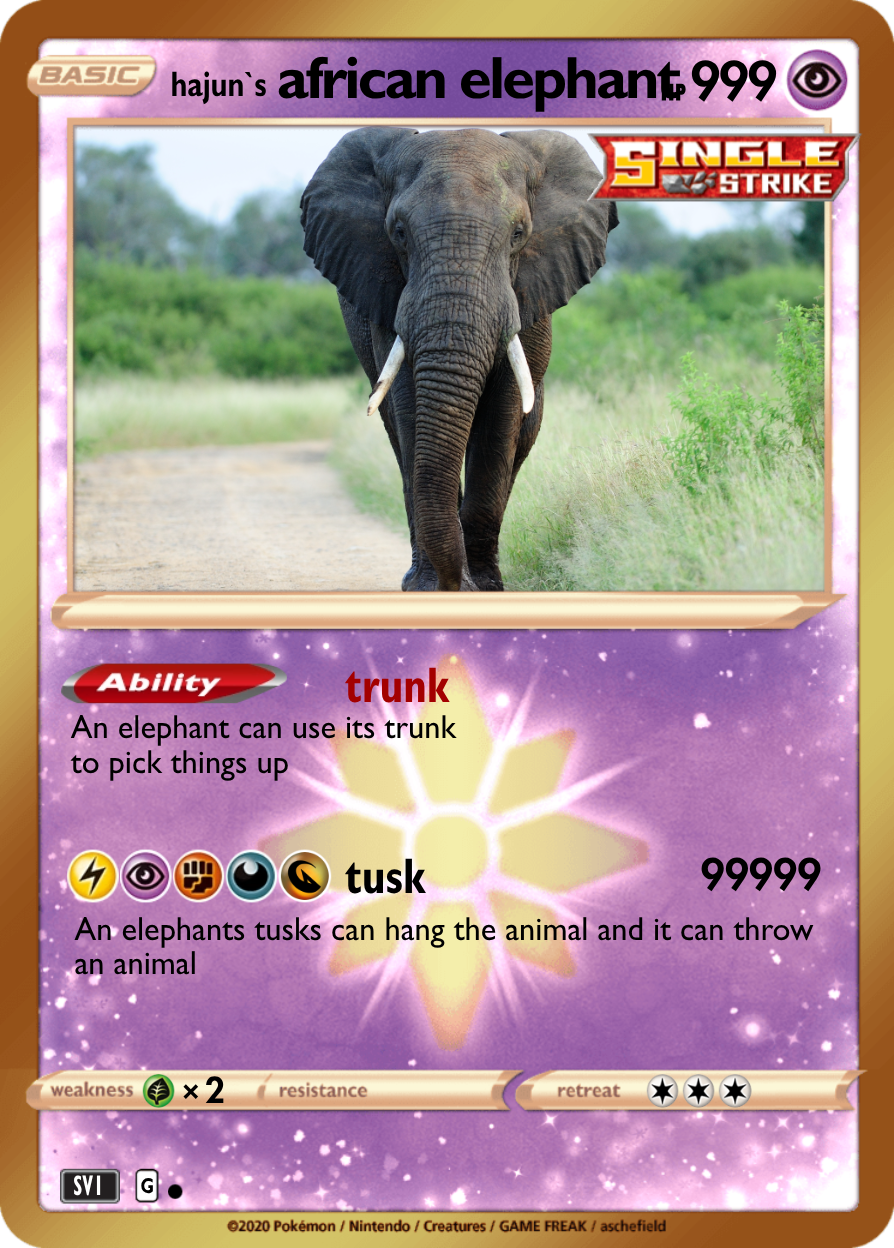 african elephant - hajunsis | Pokécardmaker.net