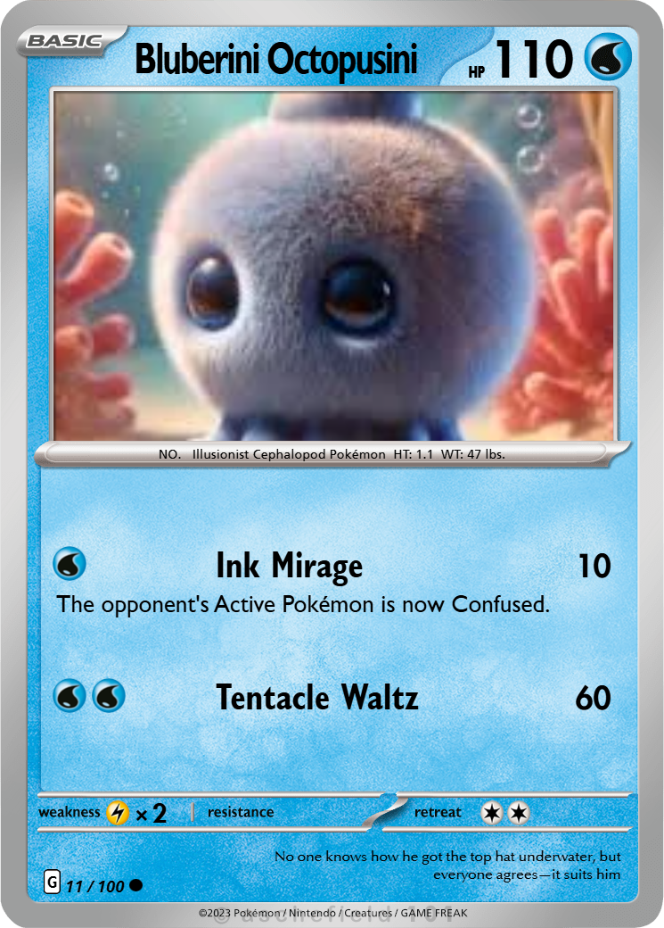 Bluberini Octopusini - hectorinspace | Pokécardmaker.net
