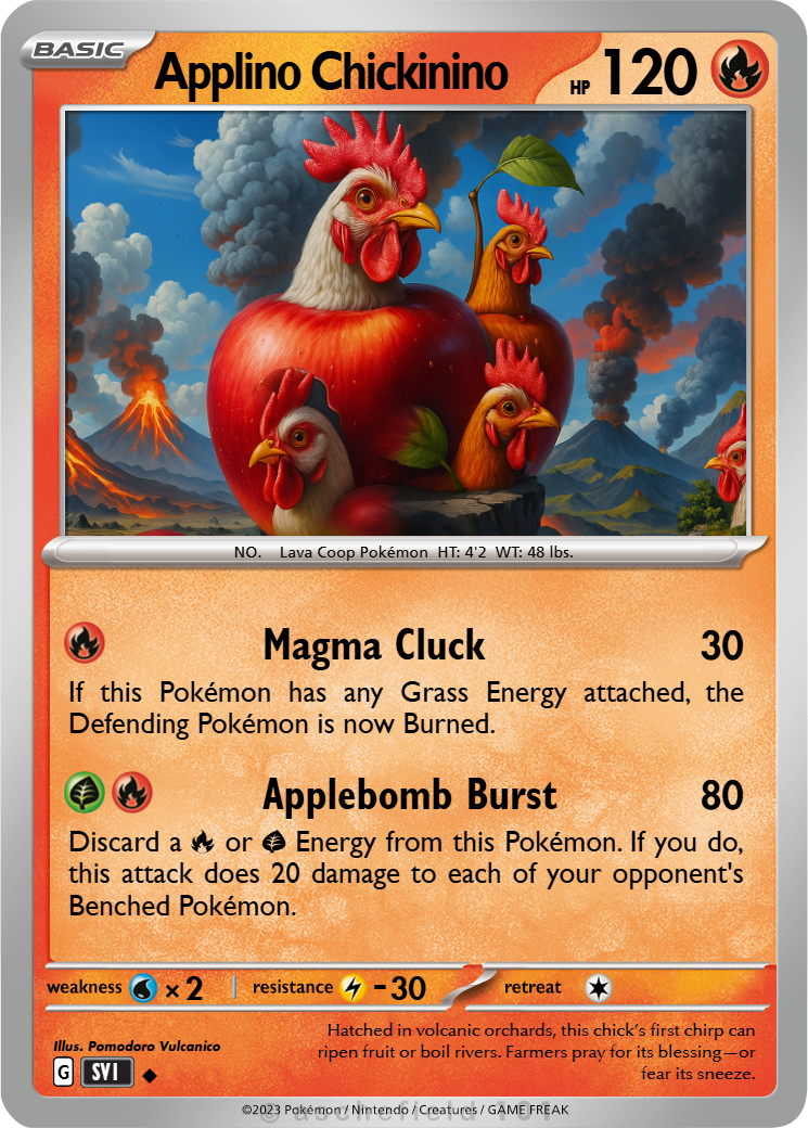Applino Chickinino - hectorinspace | Pokécardmaker.net
