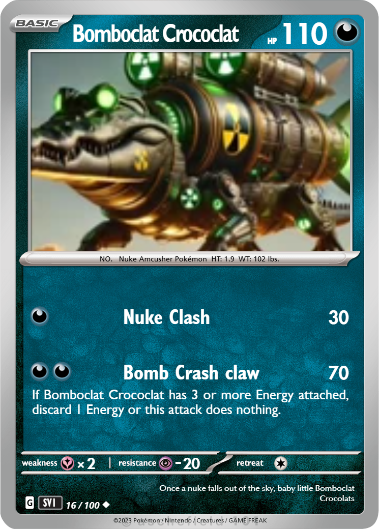 Bomboclat Crococlat - hectorinspace | Pokécardmaker.net