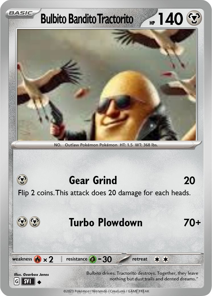 Bulbito Bandito Tractorito - hectorinspace | Pokécardmaker.net