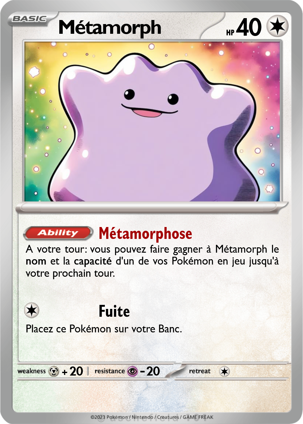 Métamorph - hitorigamix | Pokécardmaker.net