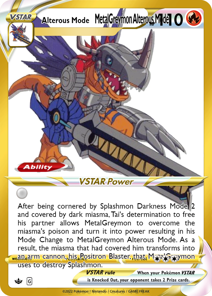 MetalGreymon Alterous Mode - hugopato | Pokécardmaker.net