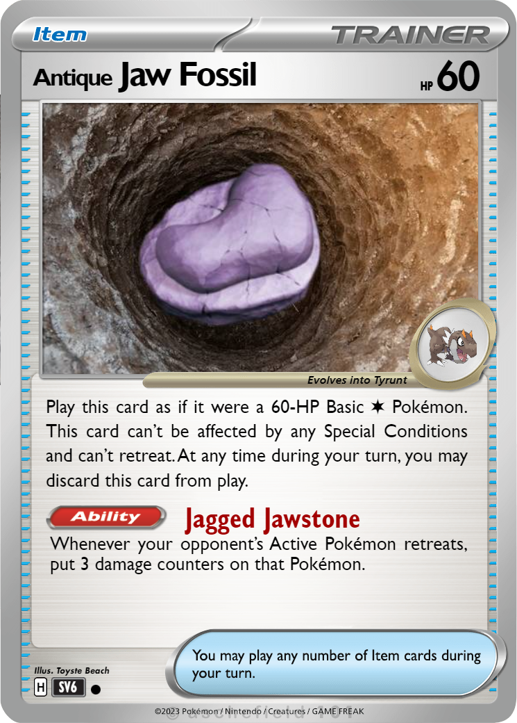 ==Antique== Jaw Fossil - iizaru | Pokécardmaker.net