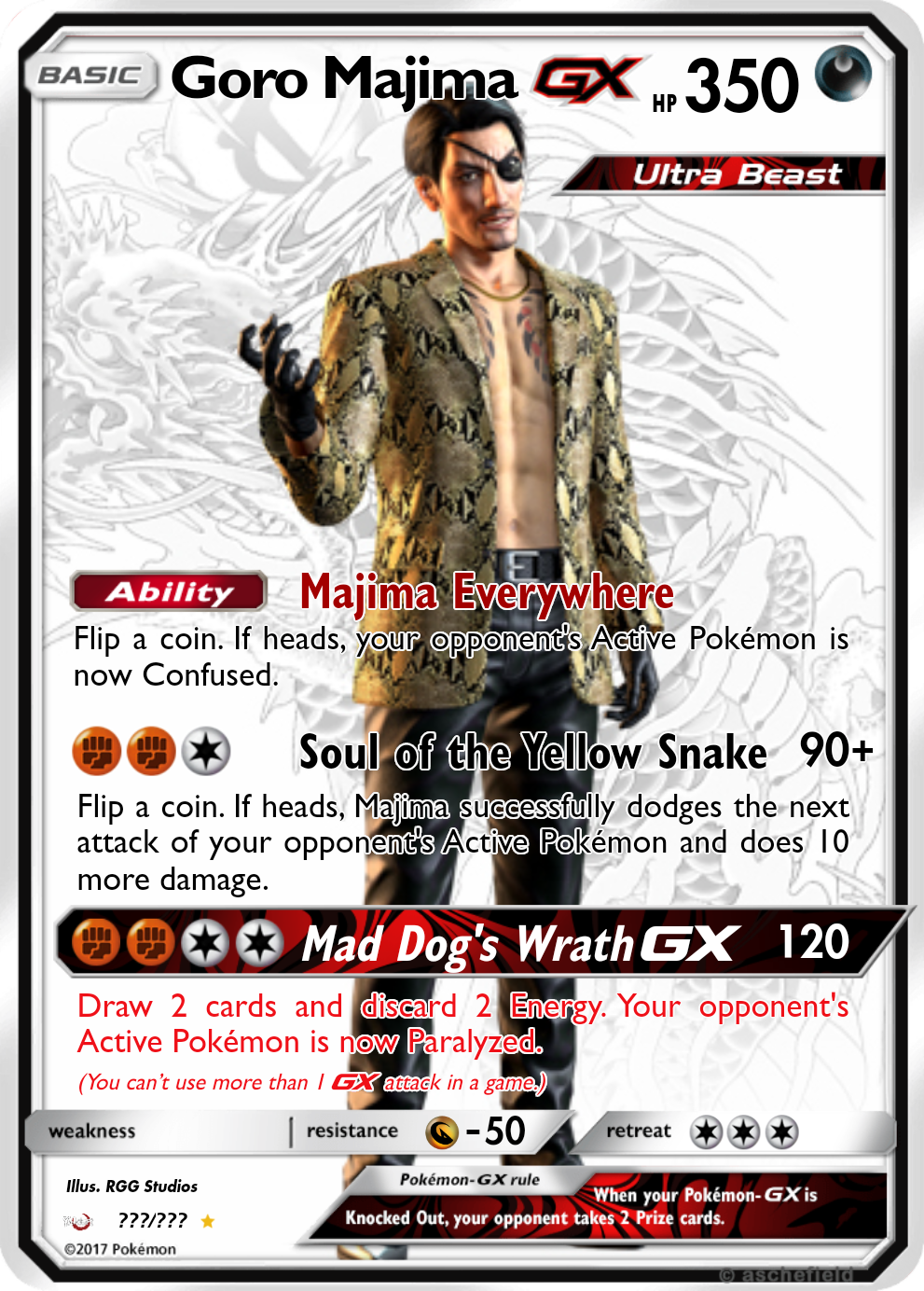 Goro Majima - infernolmao | Pokécardmaker.net