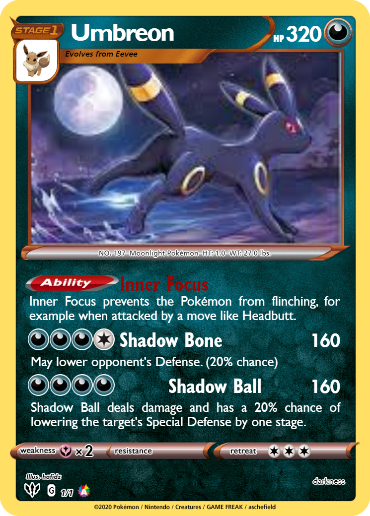 Umbreon - its_shadow132 | Pokécardmaker.net