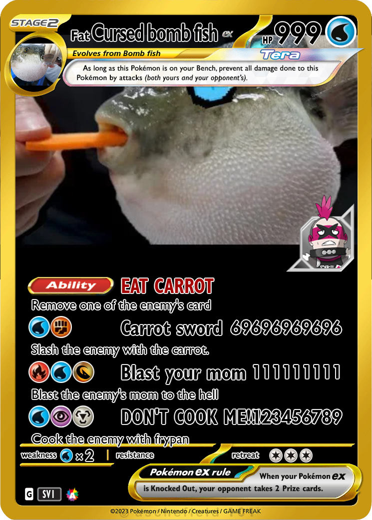 Cursed bomb fish - jaehwan5i | Pokécardmaker.net