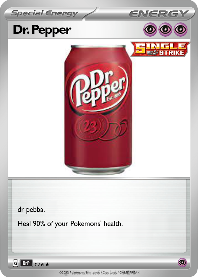 Dr. Pepper - jak | Pokécardmaker.net