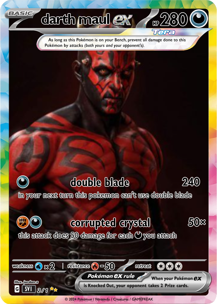 darth maul - jordy | Pokécardmaker.net