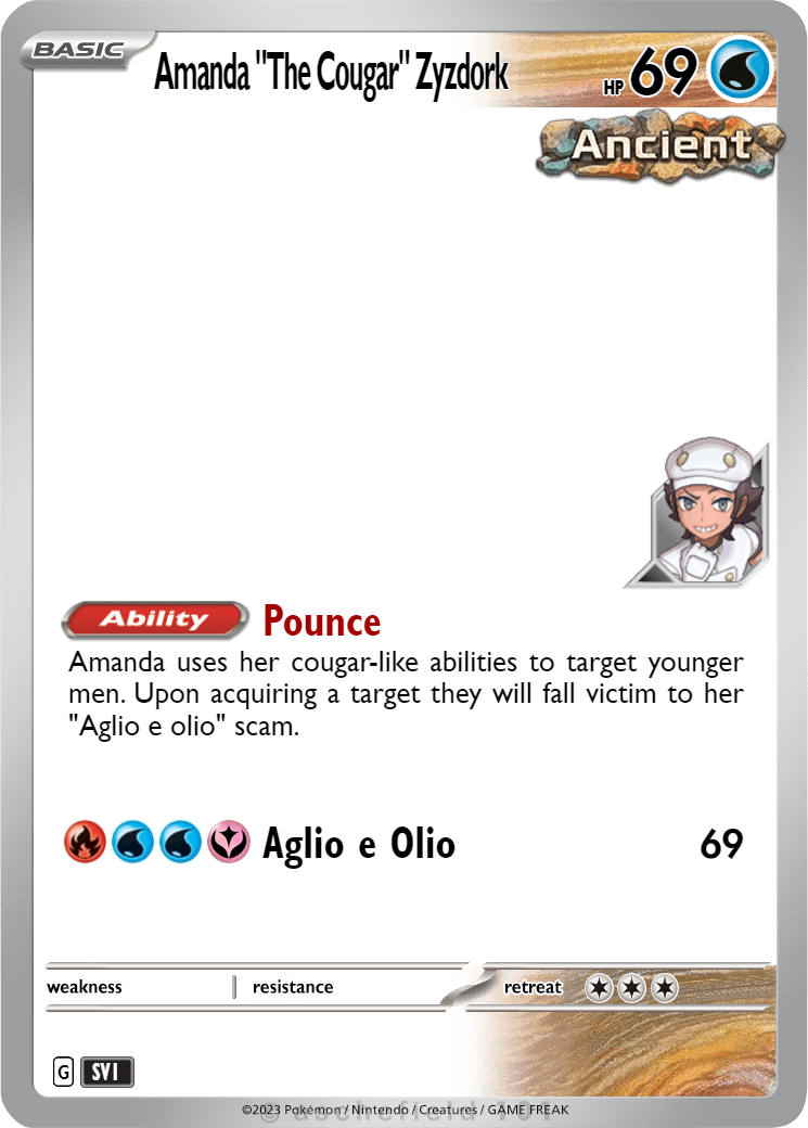 Amanda "The Cougar" Zyzdork - jrza | Pokécardmaker.net