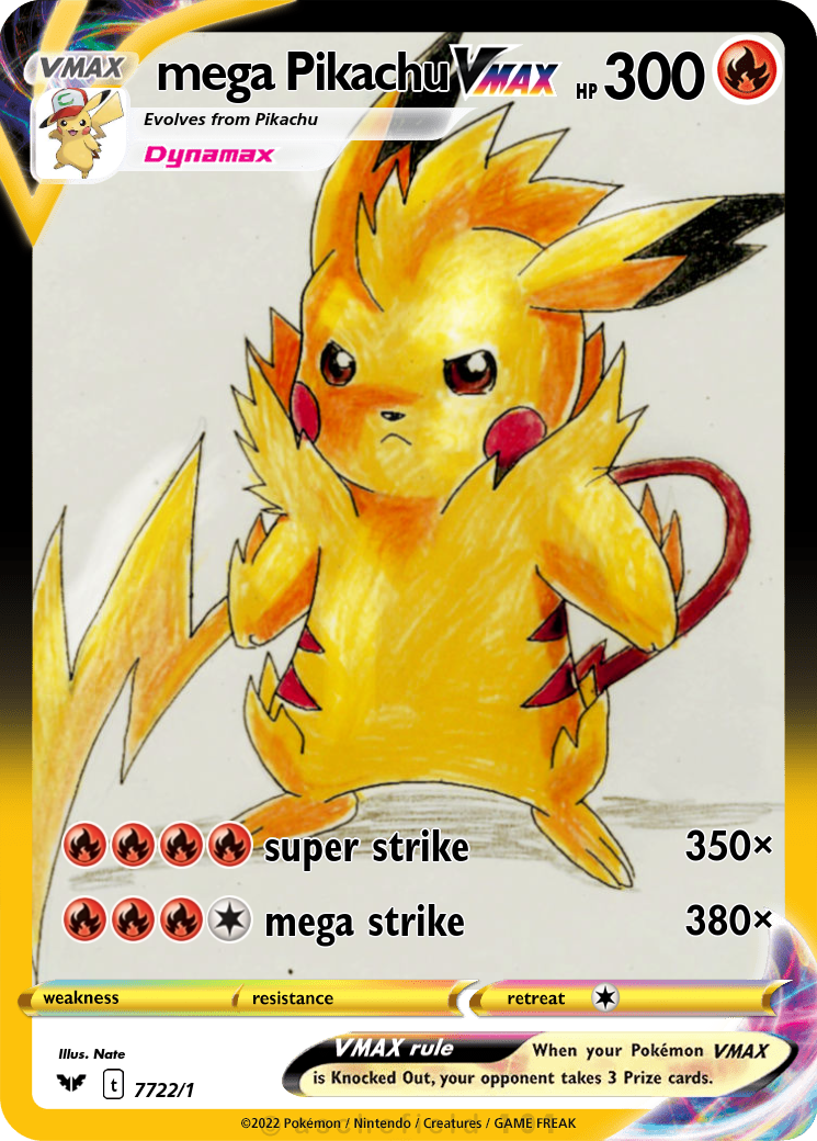 mega Pikachu - jto | Pokécardmaker.net