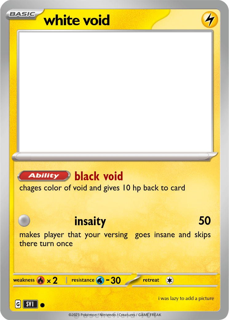 white void - jyt76jb81 | Pokécardmaker.net
