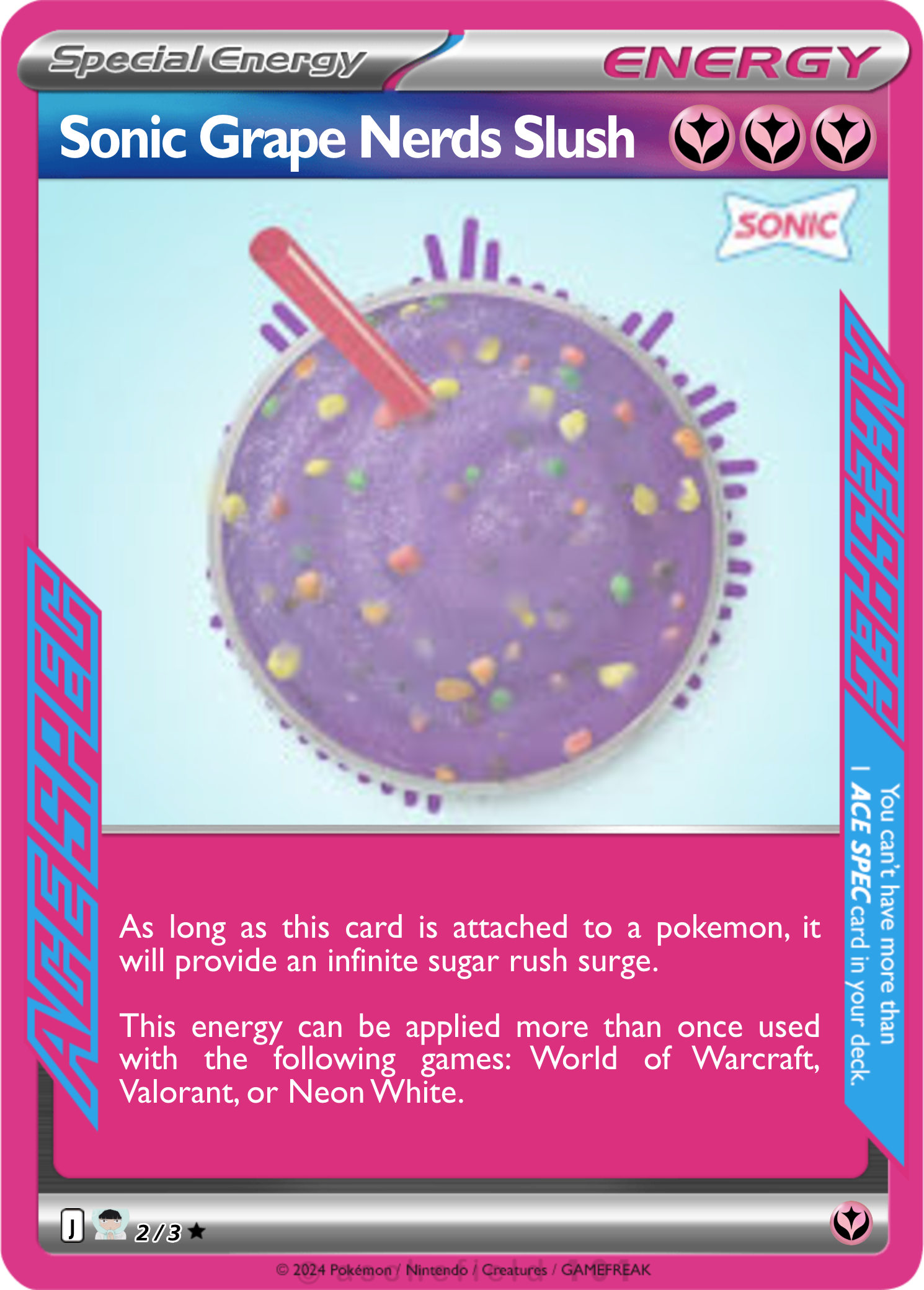 Sonic Grape Nerds Slush - jzjangmyeon | Pokécardmaker.net