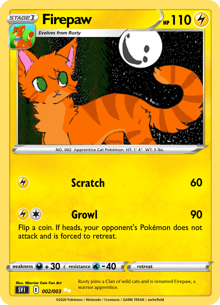 Firepaw - katsrool8837 | Pokécardmaker.net