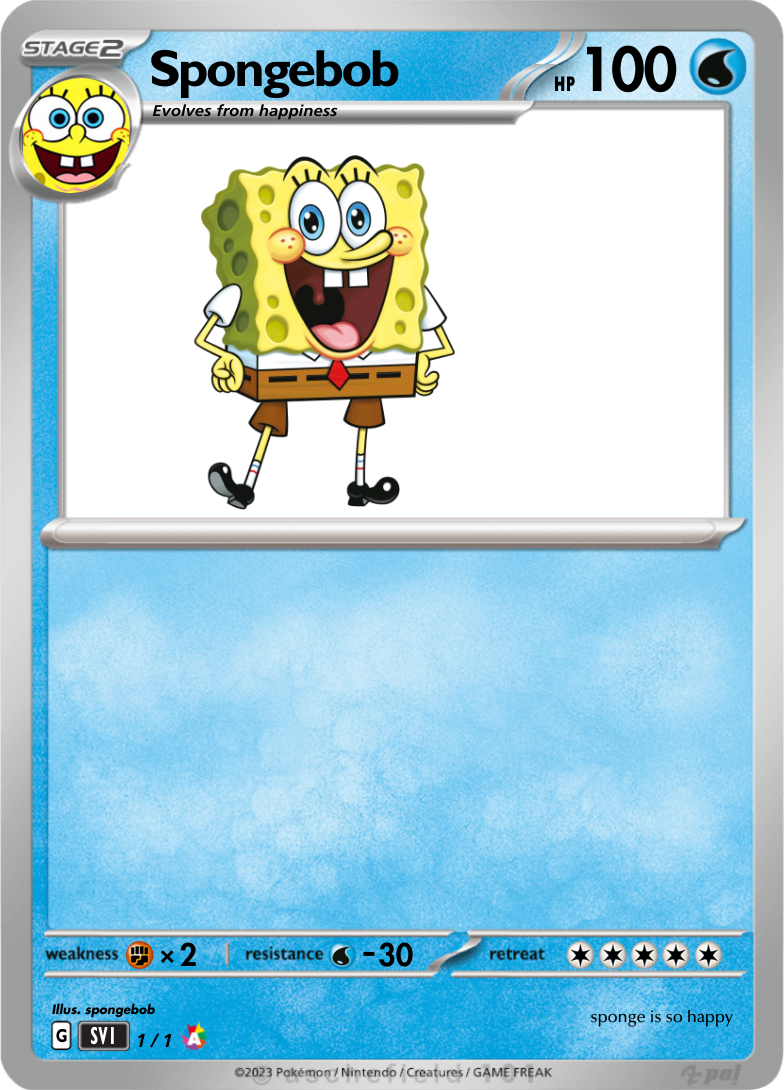 Spongebob - king | Pokécardmaker.net
