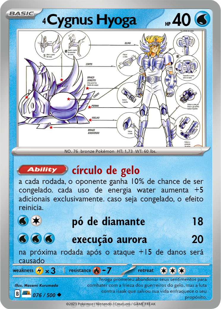 Cygnus Hyoga - leejunfan | Pokécardmaker.net