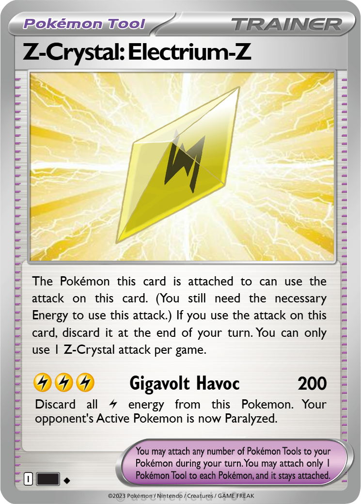 Z-Crystal: Electrium-Z - legoboy_20 | Pokécardmaker.net