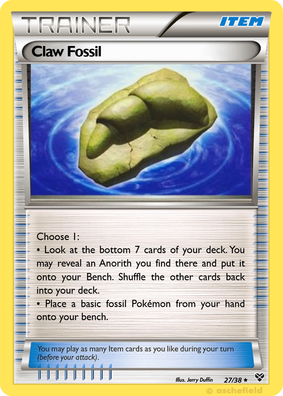 Claw Fossil - leydenjar | Pokécardmaker.net