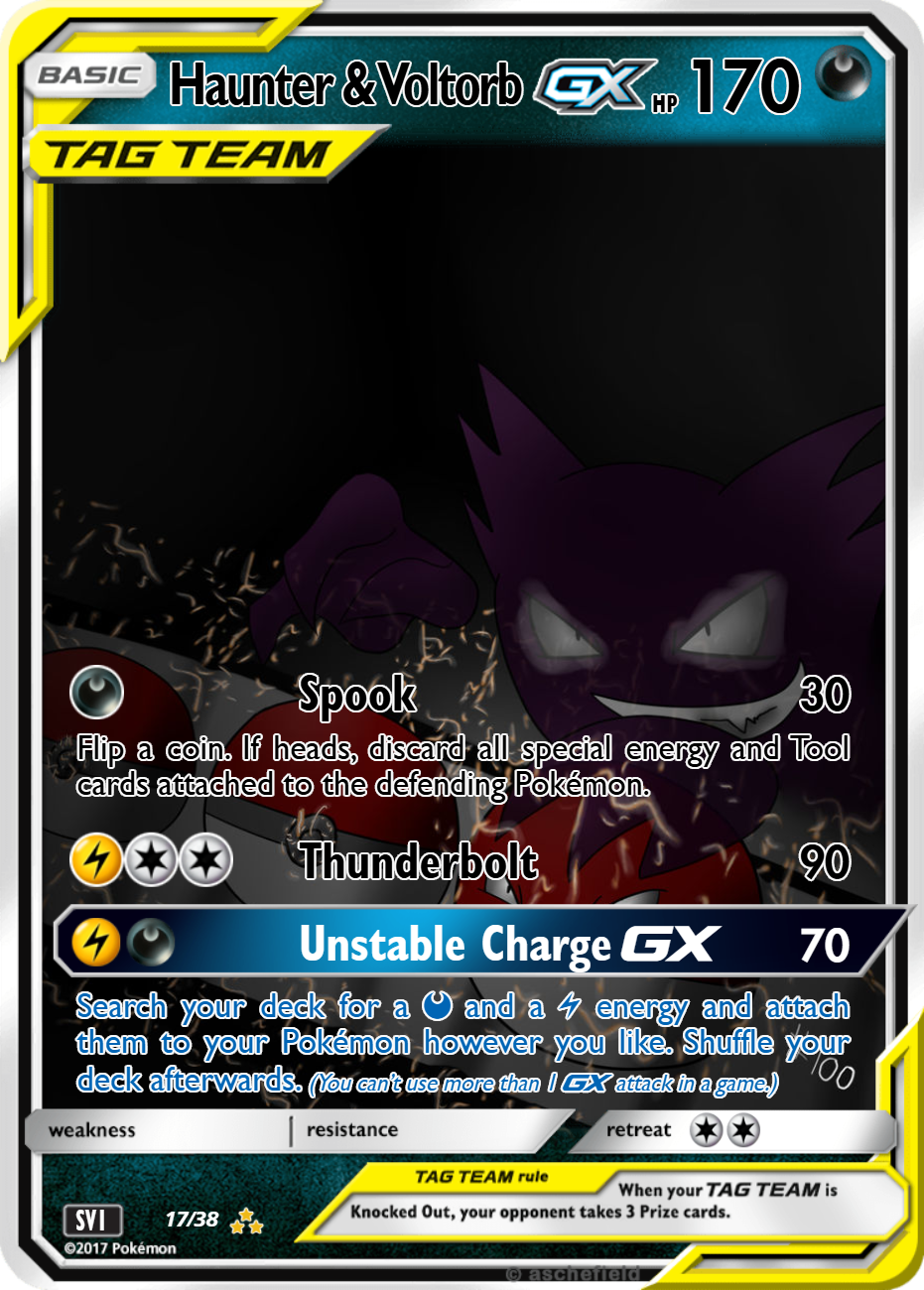 Haunter & Voltorb - leydenjar | Pokécardmaker.net