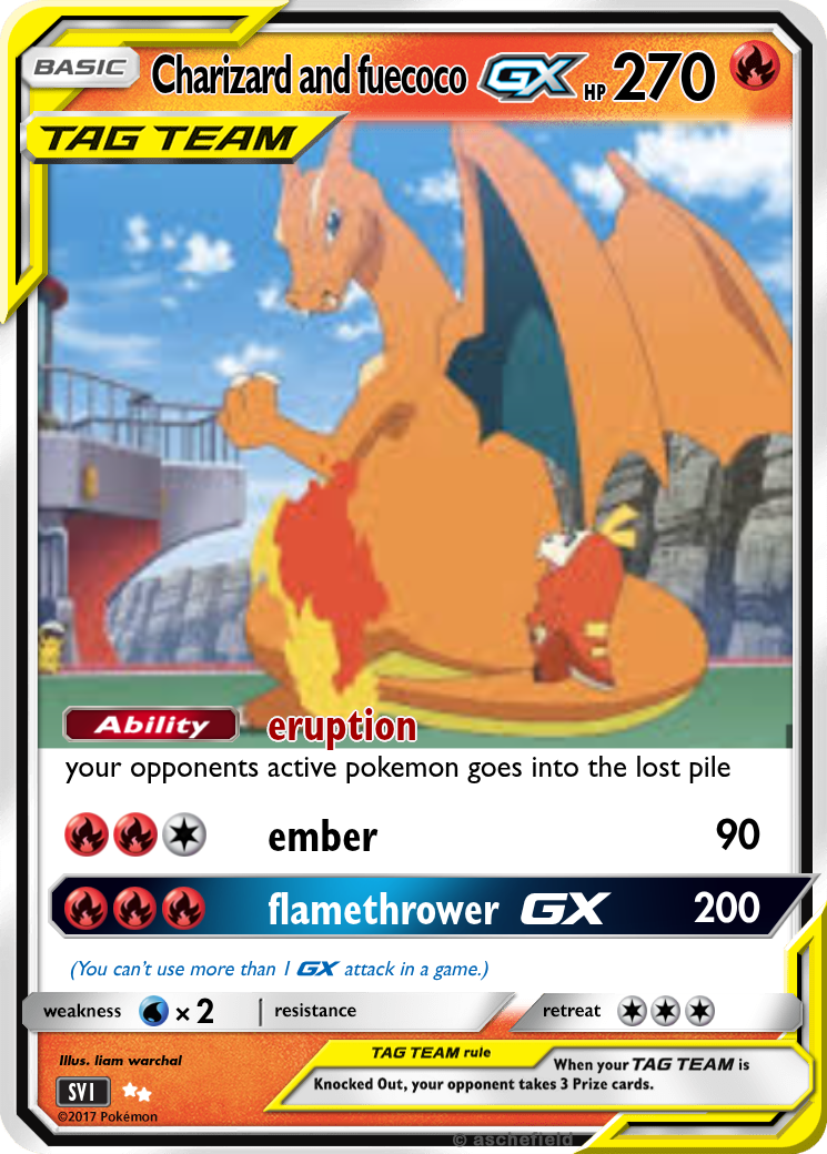 Charizard and fuecoco - ljfish09 | Pokécardmaker.net
