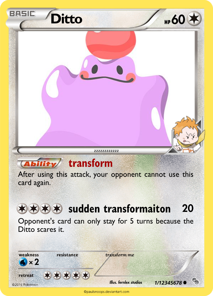 Ditto - lraitonocardslol | Pokécardmaker.net