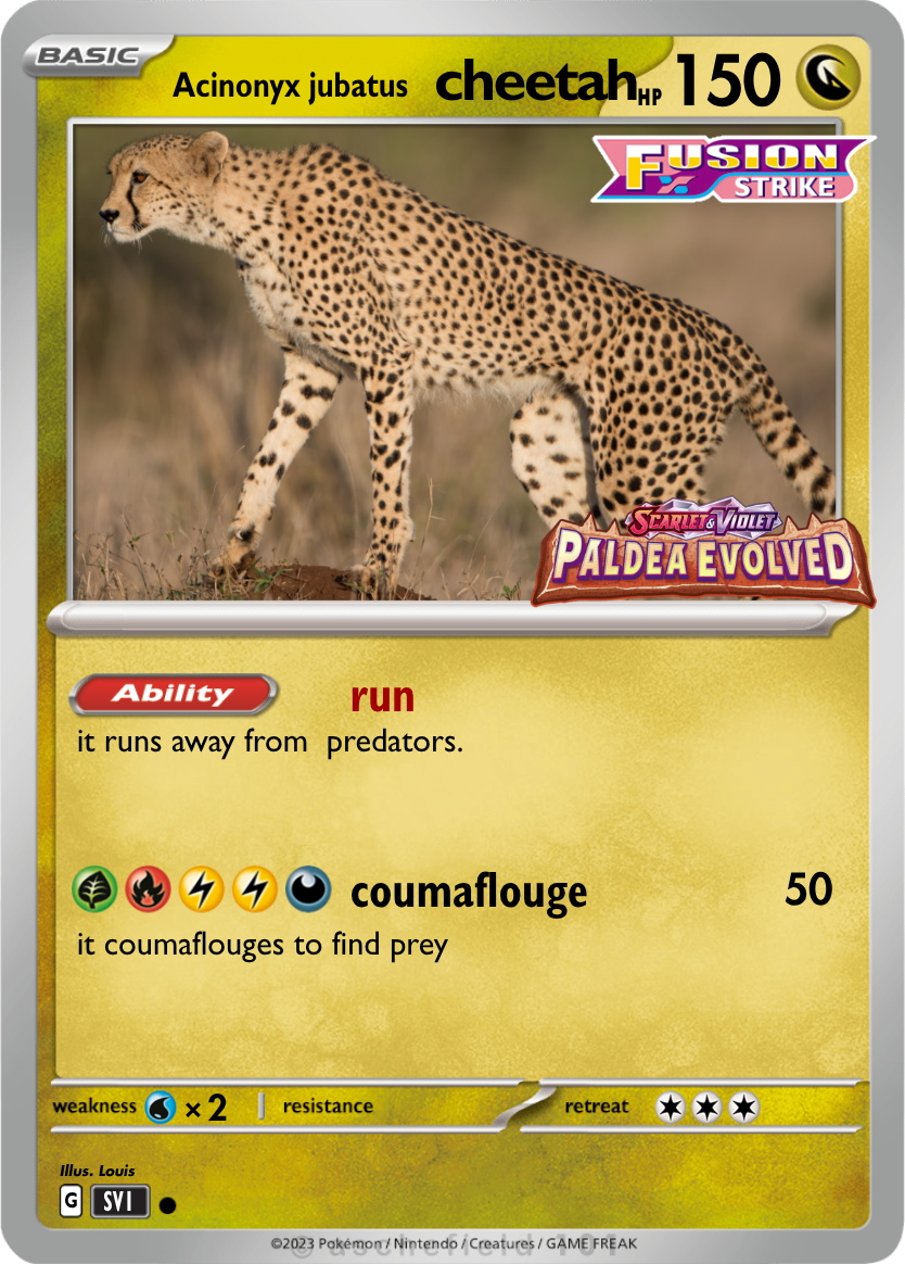 cheetah - lzjin | Pokécardmaker.net