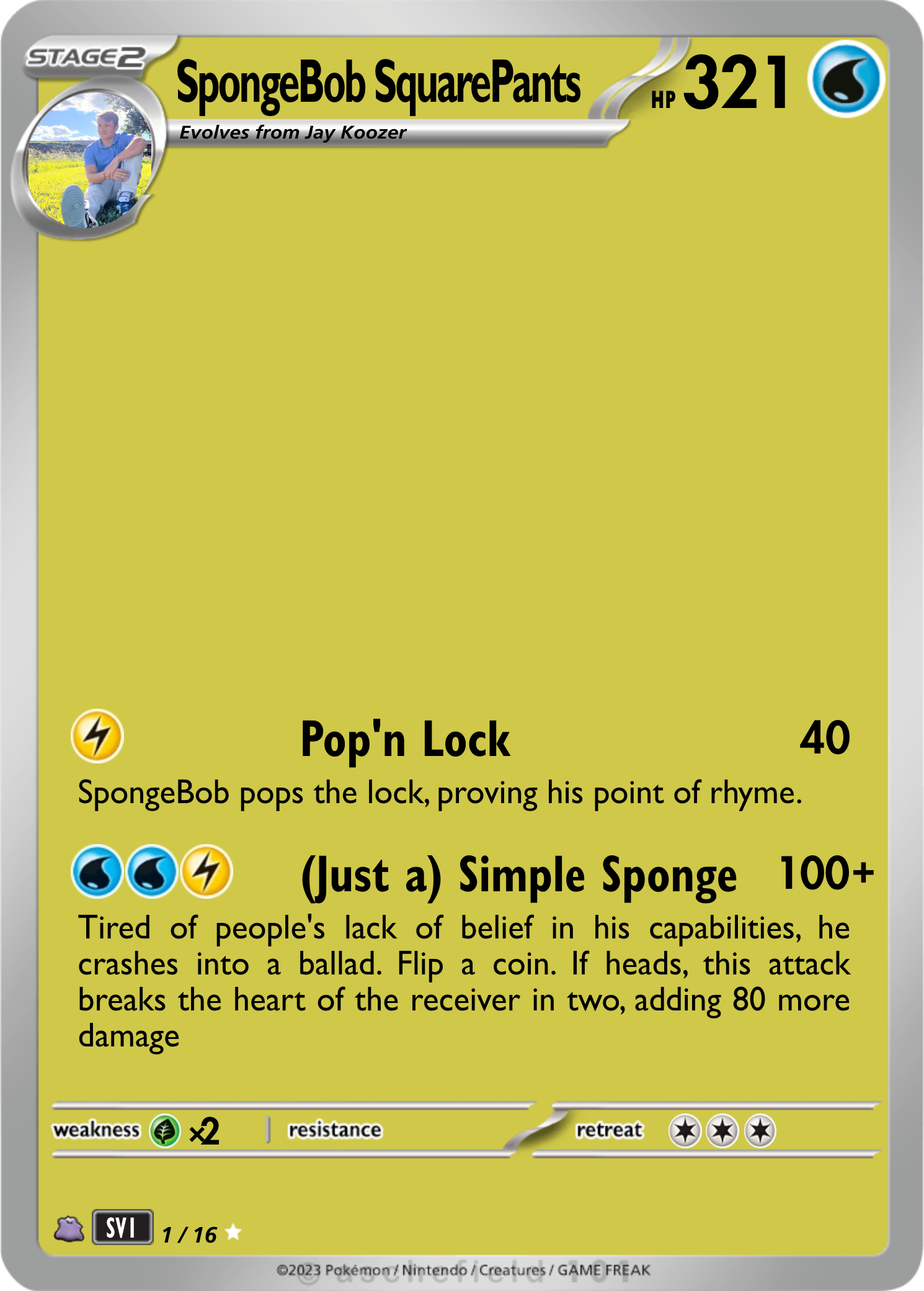 SpongeBob SquarePants - maddienoella | Pokécardmaker.net