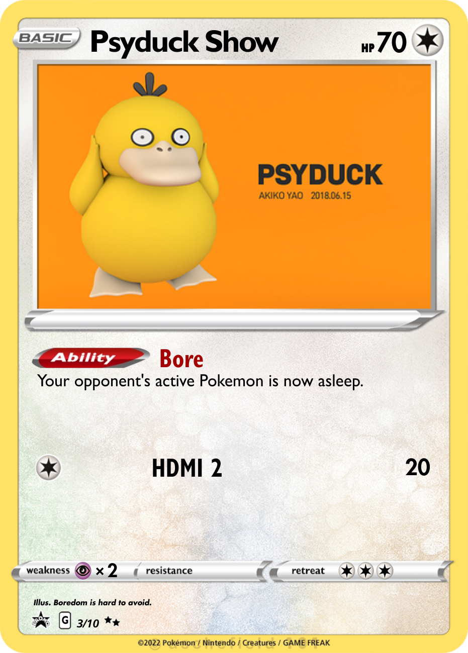 Psyduck Show - mcmario_123 | Pokécardmaker.net