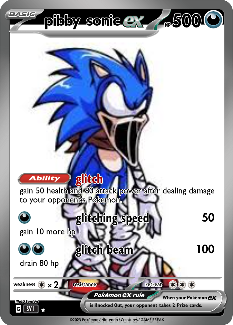 pibby sonic - megaman1234 | Pokécardmaker.net