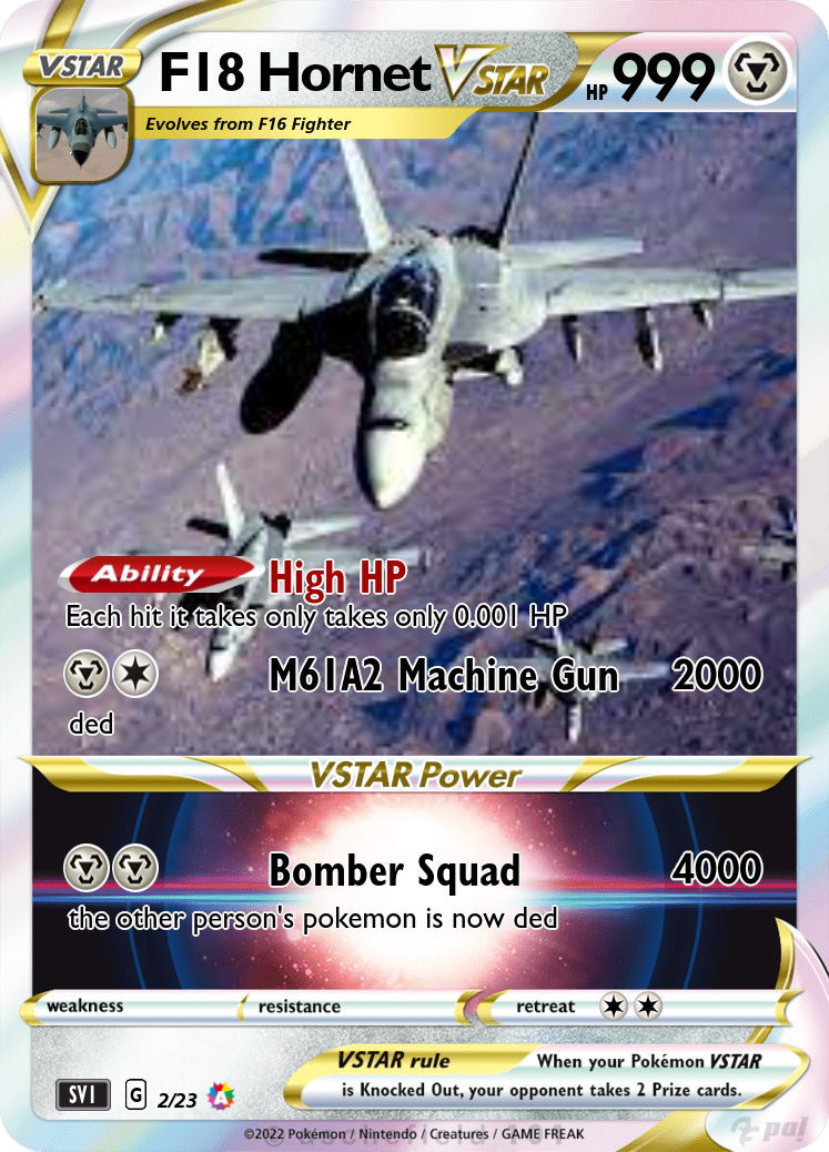 F18 Hornet - meme_cardss | Pokécardmaker.net