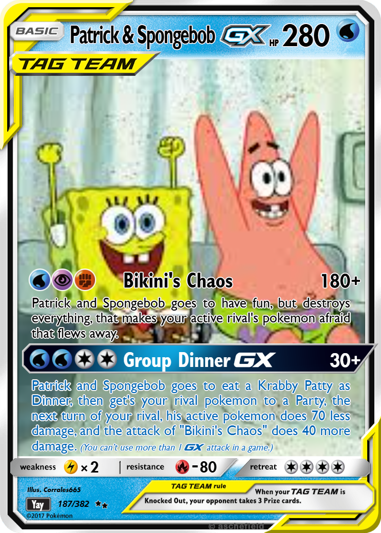 Patrick & Spongebob - memer7 | Pokécardmaker.net