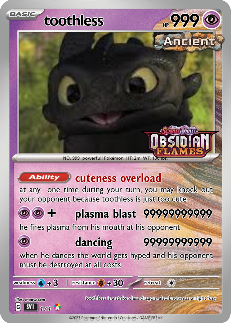 toothless - meowcom | Pokécardmaker.net