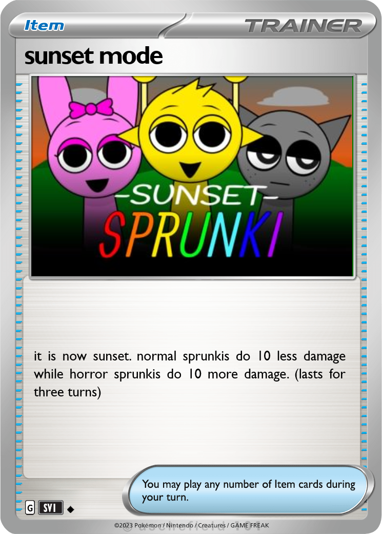 sunset mode - minecraftfurby | Pokécardmaker.net