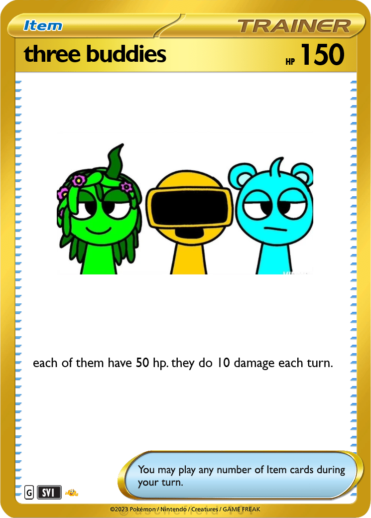 three buddies - minecraftfurby | Pokécardmaker.net