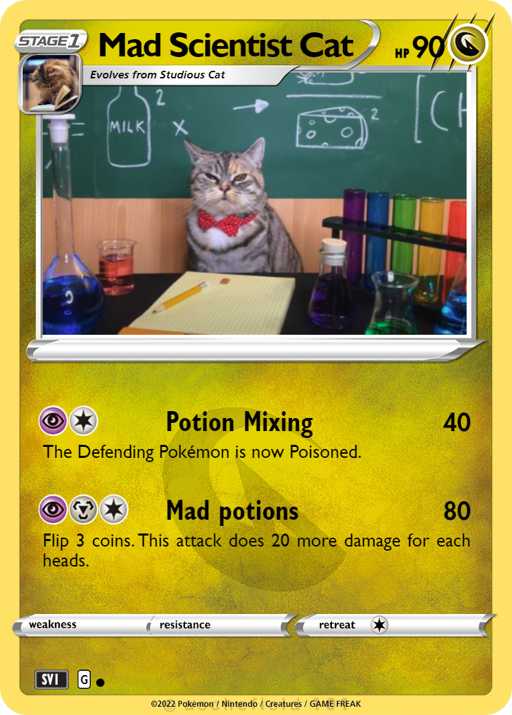 Mad Scientist Cat - mrowrr | Pokécardmaker.net