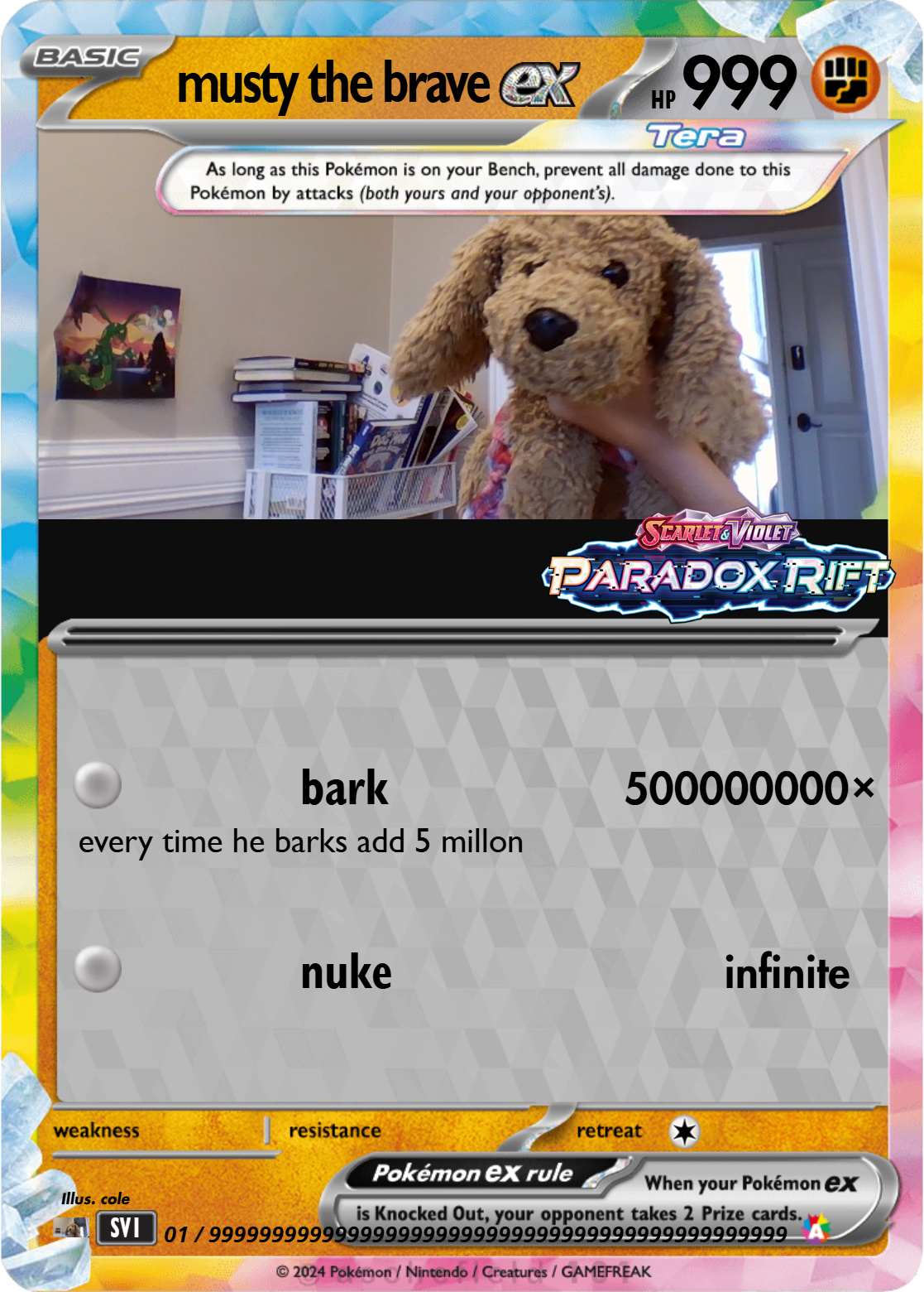 musty the brave - mustydadog | Pokécardmaker.net