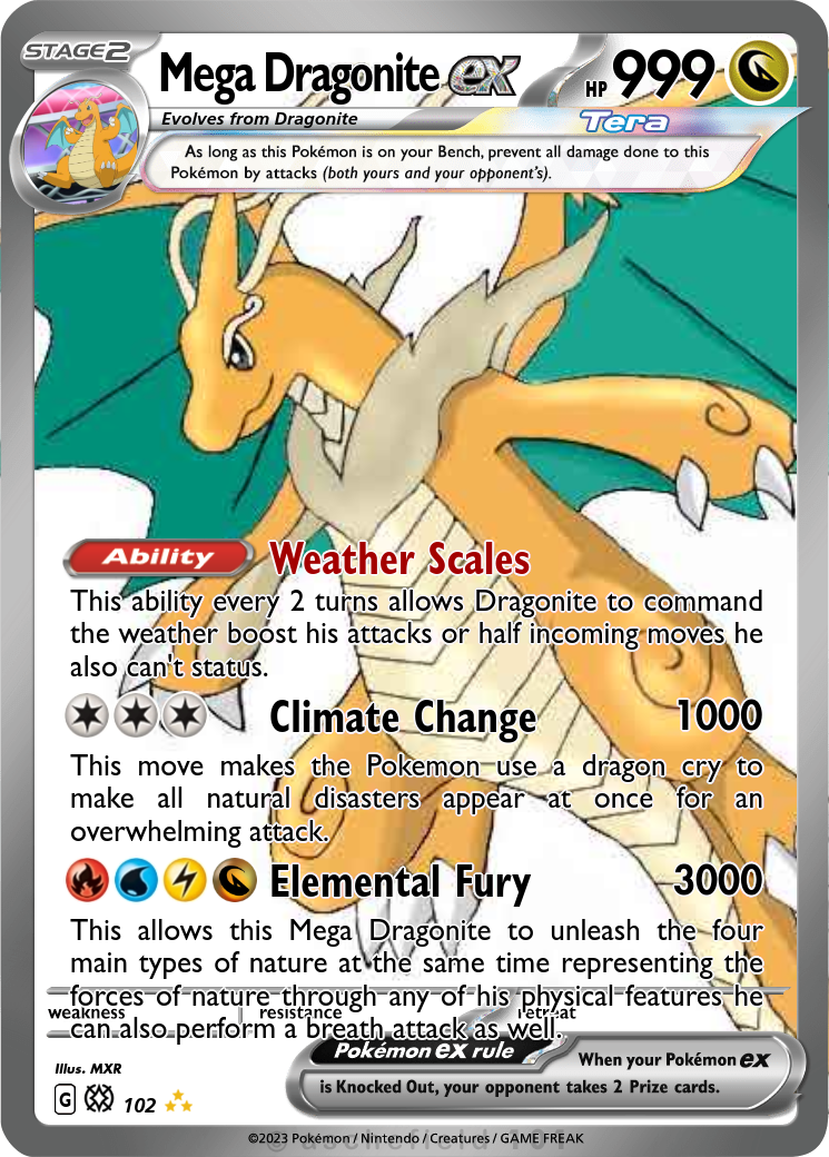 Mega Dragonite - mxr | Pokécardmaker.net
