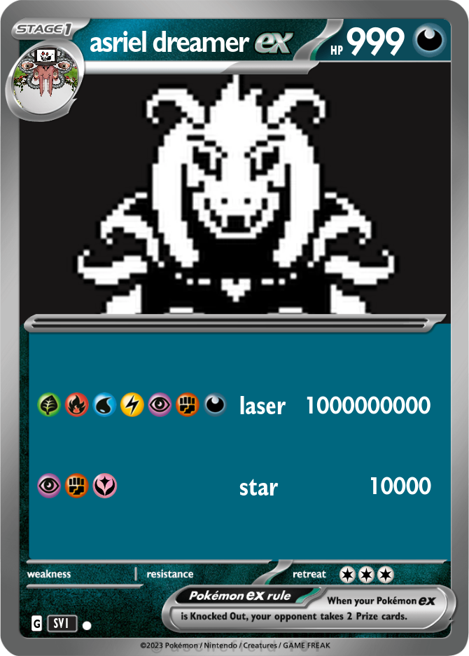 asriel dreamer - nathanielc | Pokécardmaker.net