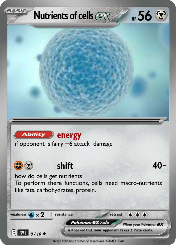 Nutrients of cells - nnn | Pokécardmaker.net