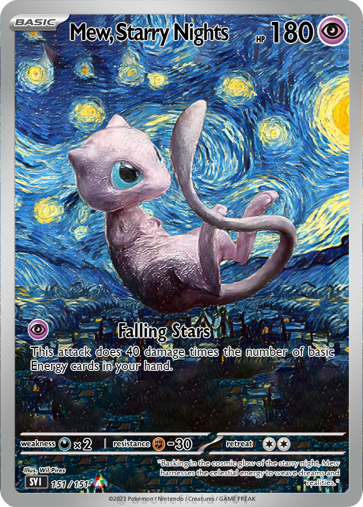 Mew, Starry Nights - ocupidex | Pokécardmaker.net