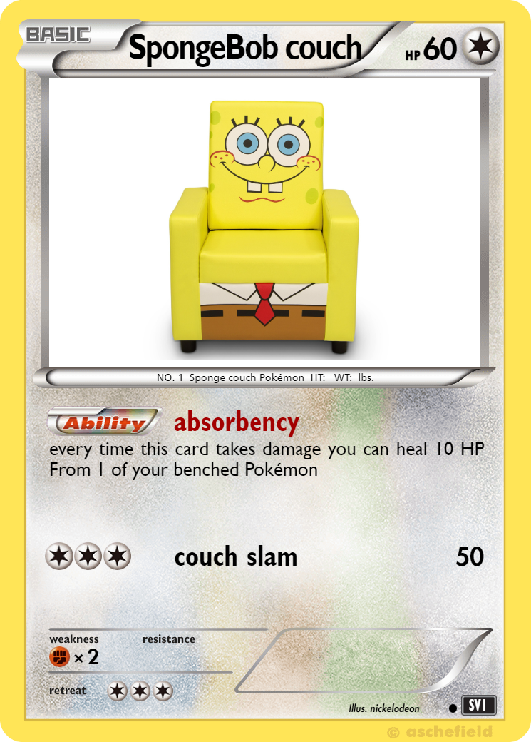 SpongeBob couch - peachy | Pokécardmaker.net