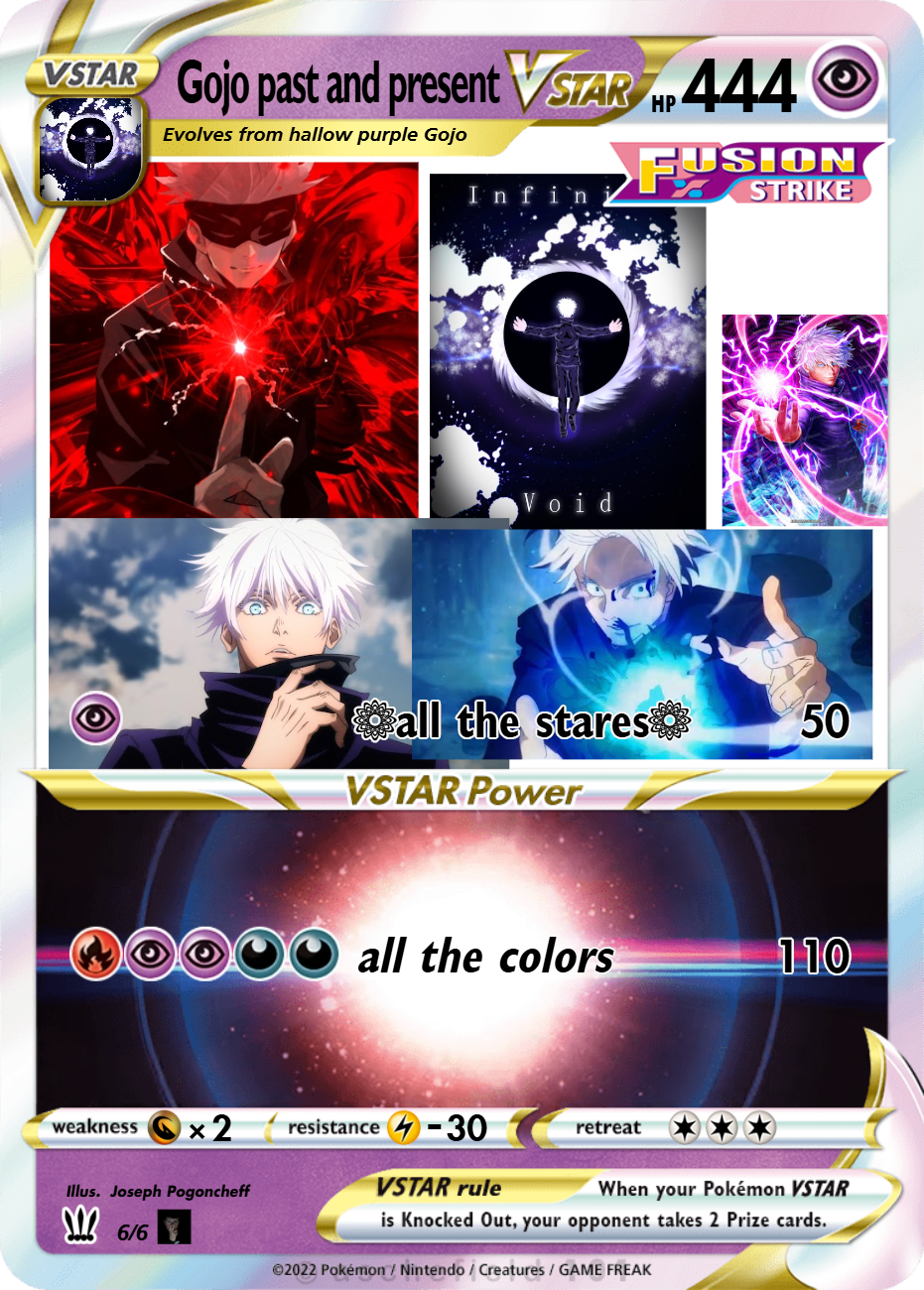Gojo past and present - pocadeacker | Pokécardmaker.net