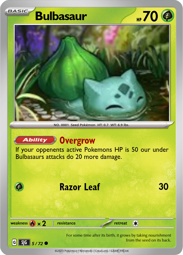Bulbasaur - pokekid789 | Pokécardmaker.net