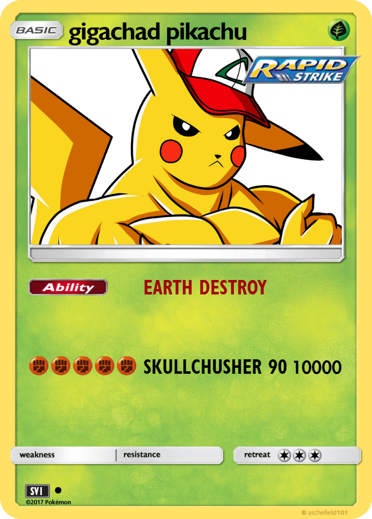 gigachad pikachu - pokeman5 | Pokécardmaker.net