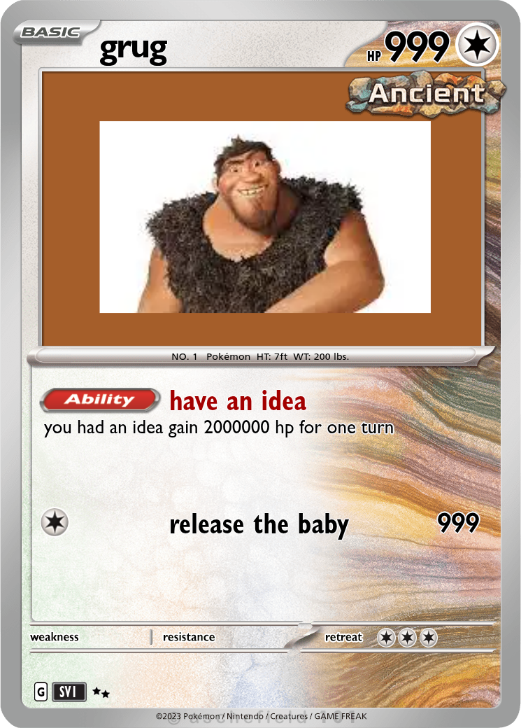 grug - pokemasterjimmithy | Pokécardmaker.net