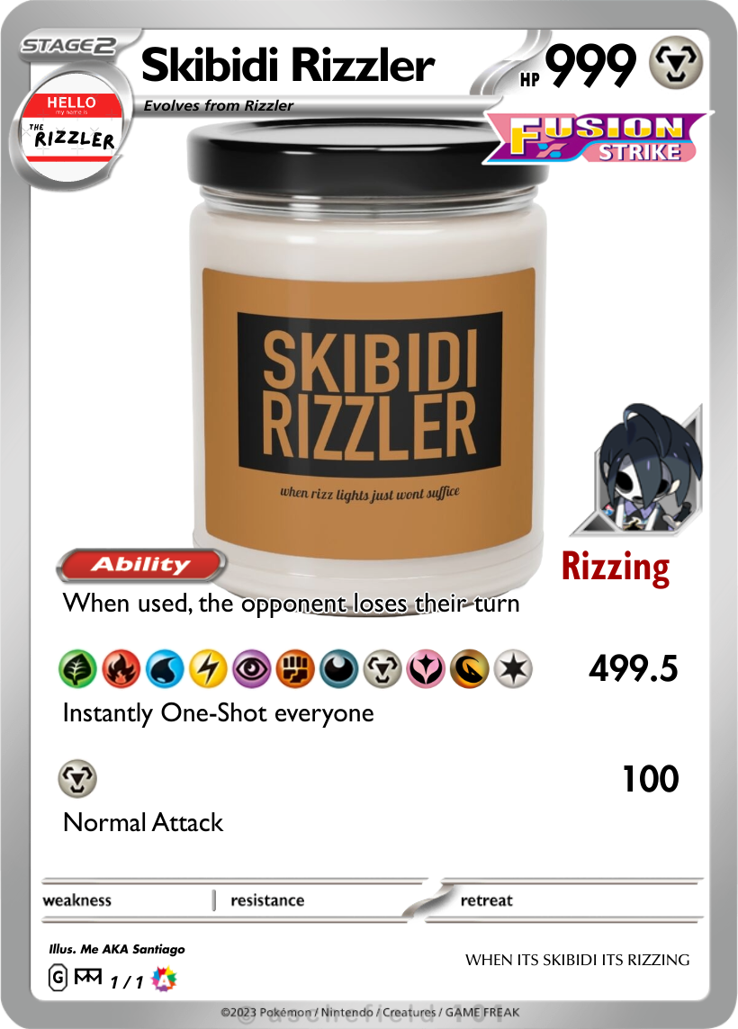 Skibidi Rizzler - pokemon-_-maker | Pokécardmaker.net